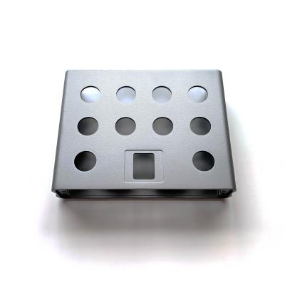 China 6063 Aluminum Electronic Enclosure CNC Machined Amplifier Instrument Housing Grey Anodized Circuit Board Shell for sale