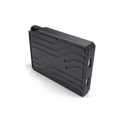 China Custom CNC Machined Aluminum Electronic Enclosure Black Anodized Controller Housing for Signal Gateway Electronics for sale