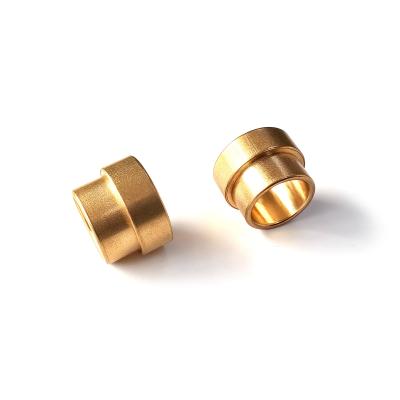 China Custom CNC Turned Brass Step Bushing Flange Bushing Precision Bearing Sleeve OEM Machined Sleeve with Step Profile for sale