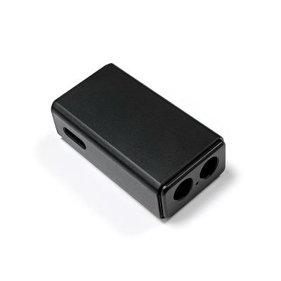China Custom CNC Machined Two-Piece Cover Aluminum Enclosure Matte Black Anodized 6061-T6 PCB Module Electronic Housing for sale