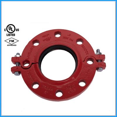China Ductile Iron Pipe Fittings Grooved Split Flange with FM UL for sale