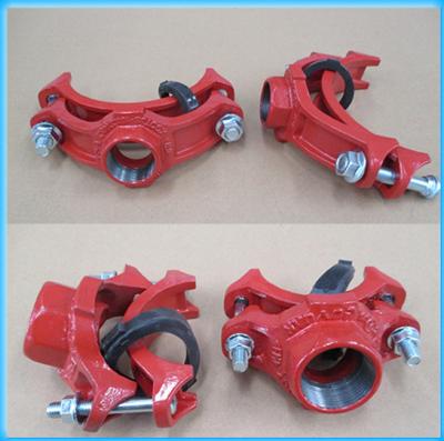 China Ductile Iron Pipe Fittings Threaded MECH. Tee  with FM UL for sale
