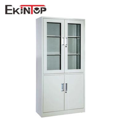 China Folding Glass Metal Office File Cabinet Lockable Cupboard Waterproof Odorless for sale