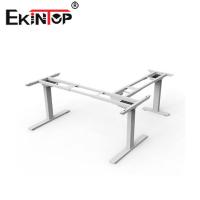 China L Shape Ergonomic Standing Work Station Electric Adjustable ODM for sale