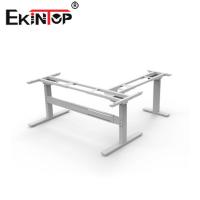 China L Shape Ergonomic Standing Work Station Electric Adjustable ODM for sale