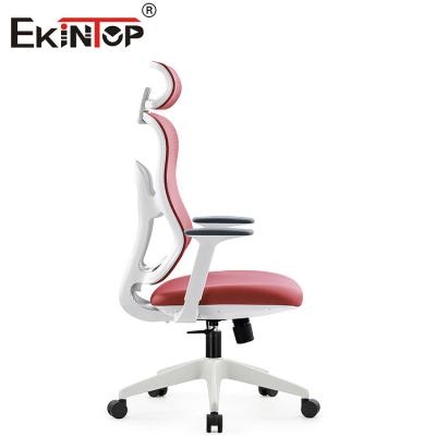 China Red Ergonomic Mesh Computer Chair With Backrest For Home Office Furniture for sale