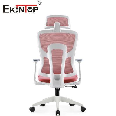 China Red Ergonomic Mesh Computer Chair With Backrest For Home Office Furniture for sale