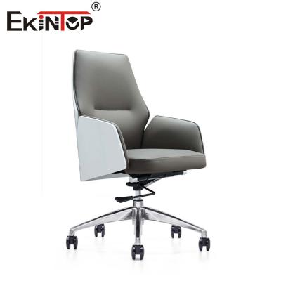 Cina OEM PU Leather Dining Chairs With Metal Legs  Stainless Steel base in vendita