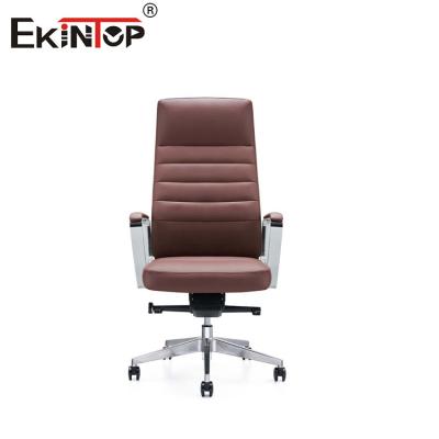 China ODM Modern Leather Arm Chairs With Metal Chrome Base for sale