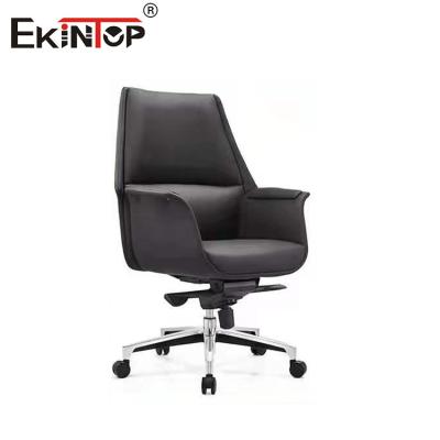 China Black Swivel Leather Counter Height Stools Metal Legs  PU Padded for sale