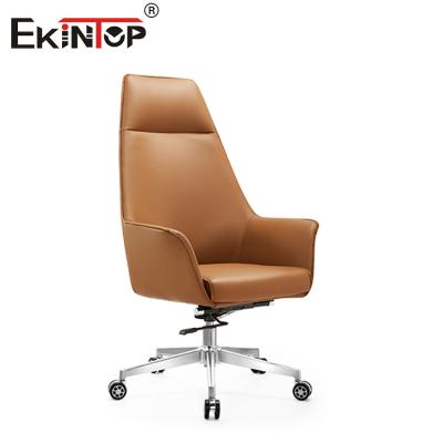 Cina Sedile ergonomico in pelle con supporto lombare e altezza regolabile in vendita