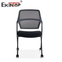 China Modern Black Training Chair With Stackable Wheels Molded Memory Foam for sale