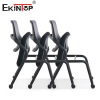 China Modern Black Training Chair With Stackable Wheels Molded Memory Foam for sale