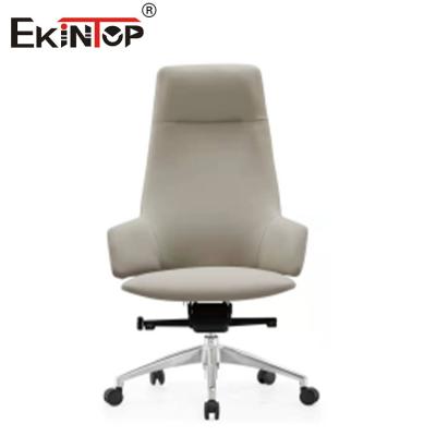 Chine ODM Chaise de bureau ergonomique avec accoudoirs en cuir et roues à vendre