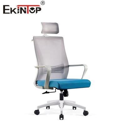 中国 High Back Mesh Office Chair With Headrest Plastic Armrests Swivel 販売のため