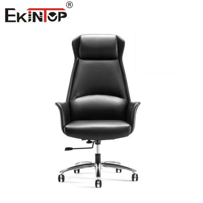 China High Back Leather Office Chair With Adjustable Height And Swivel Function en venta