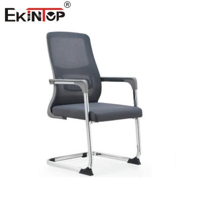 中国 Gray Mesh Office Chair without Casters Metal Frame Modern Design 販売のため