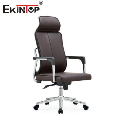 中国 高背皮のオフィスチェア 扶手付き スウィーブル機能 モダンスタイル 販売のため