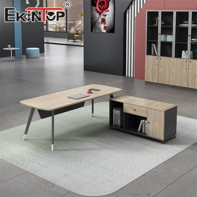 China Modern Design Office Desk Furniture Wooden Desktop Executive Desk with Drawers for sale