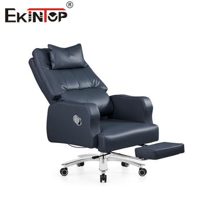 China Custom Black High-Back Reclining Leather Office Chair Commercial Office Chairs à venda