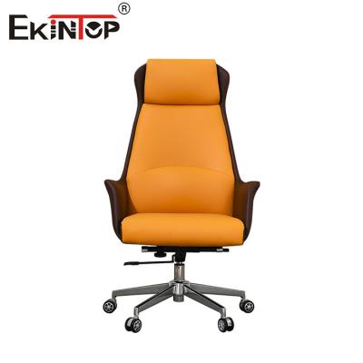 China Preço por grosso Cadeiras de couro Mobiliário de escritório Cadeira de redacção ergonómica à venda