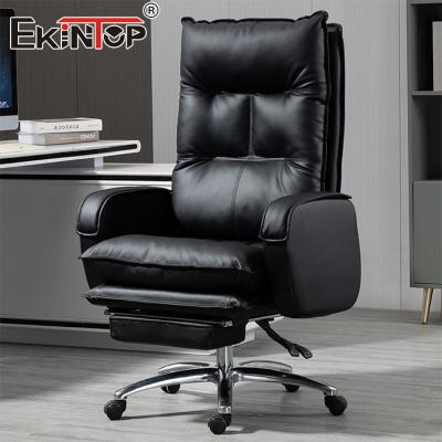 China New Design High-Back Leather Office Chair Mobiliário Casa Escritório à venda