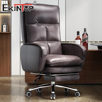 China Cadeira de couro com parte traseira alta de estilo moderno à venda