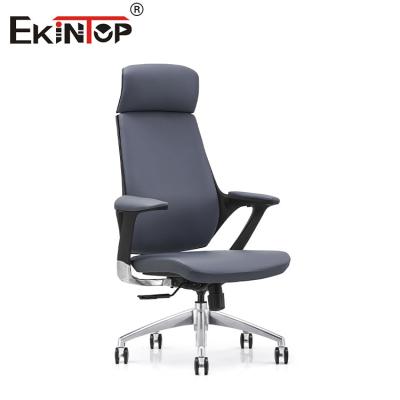 China Modern Style Leather Chair with Headrest High Adjustable BreakRoom Chairs for sale