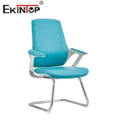 China Mid Back High Quality Executive Metal Frame Office Chair PU Leather BreakRoom Chairs for sale