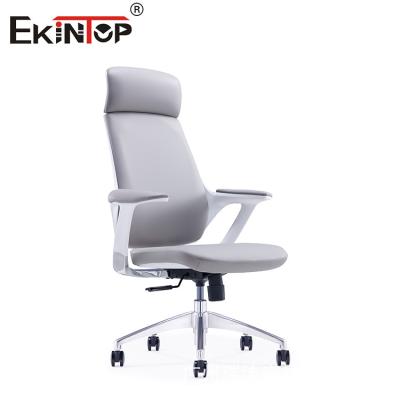 China Wholesale Comfortable 360 Degree Swivel White Office Leather Chair BreakRoom Chairs for sale