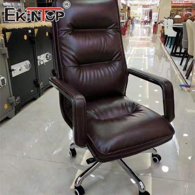 China Cadeira de Couro PU Marrom Cadeiras de Escritório de Qualidade à venda