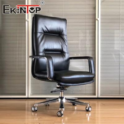 China Silla de oficina de estilo clásico confort de cuero Silla de oficina ergonómica Silla de negocios Sillones de oficina de calidad en venta