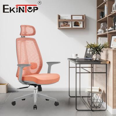 China Verstelbare mesh ergonomische moderne draaibare kantoorstoel met PU armsteun Te koop