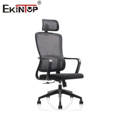 China Silla de oficina con respaldo ergonómico de alto nivel Silla ajustable con reposacabezas Silla de tela en venta