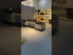 Mesa de escritório preta executiva de madeira de Brown para o ODM do OEM da secretaria da escola de casa