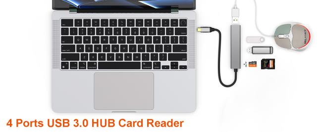 MSLFORCE USB 3.2 Gen 1 Desktop Hub with Card Reader showing compact vertical design