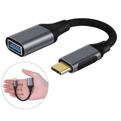 China 3A 15W USB C To USB A Cable Adapter OTG Adapter With 20CM Cable Length for sale