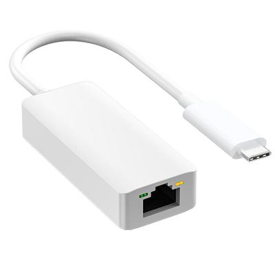 China USB C To Lan Gigabit Adapter For Phone Laptop Plastic ABS White Color for sale