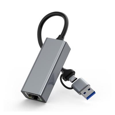 中国 USB A および C - 2.5 ギガビット ネットワークアダプター スプリッター SuperSpeed 10 100 1000 2500 Mbit 販売のため