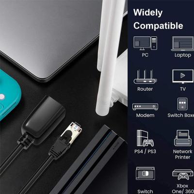 China Cat8 SFTP Ethernet Extension Patch Cable Double Shielded 40Gbps 2000MHz for sale