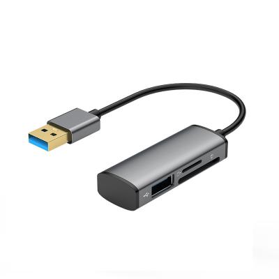 China USB A OTG Hub Card Reader With Extension Cable Adapter For SD Micro SD Memory Card for sale