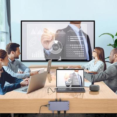 China 8 In 1 USB C HUB For Conference System With 8 Ports USB Data HUB 4K HDMI Video Extender for sale