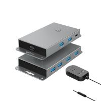 China USB 3.0 KVM Switch 2x4 For Two PC Share Four USB A Peripherals KVM Switch for sale