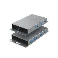 China USB 3.0 KVM Switch 2x4 For Two PC Share Four USB A Peripherals KVM Switch for sale