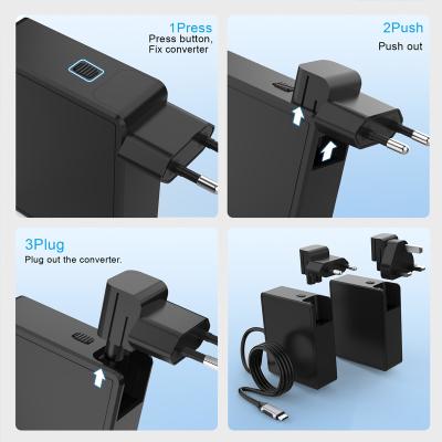 China 100W USB C PD Desktop Charger With Extension Cord And Detachable UK EU US Plug for sale