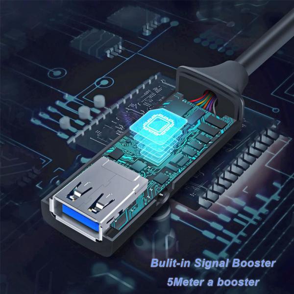 Quality 10 Meters USB 3.0 Active Extension Cable Two Signal Booster Industrial Grade for sale