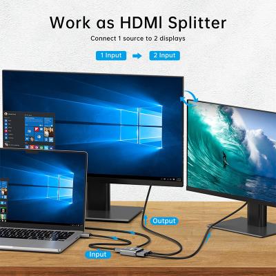 중국 2개의 모니터 출력을 위한 1인2 HDMI 스플리터 4K@60Hz HDMI® 리피터 판매용