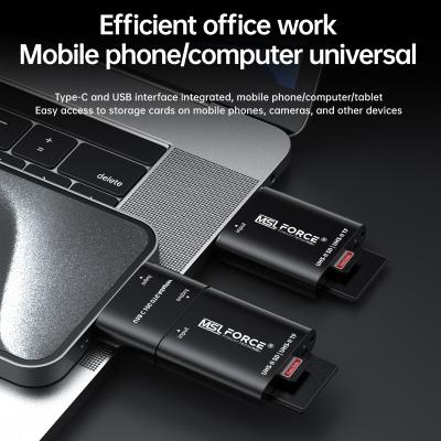 China UHS-II SD TF Card Reader With USB C To USB A OTG Adapter for sale
