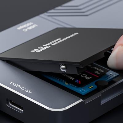 중국 CFexpress TYPE B 및 XQD 카드 리더 USB3.2 Gen2 USB C M.2 NVMe SSD 인클로저 판매용