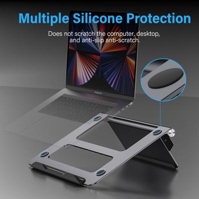 중국 노트북 맥북 조정 및 접이식 스탠드와 함께 10 in 1 USB C 도킹 스테이션 판매용